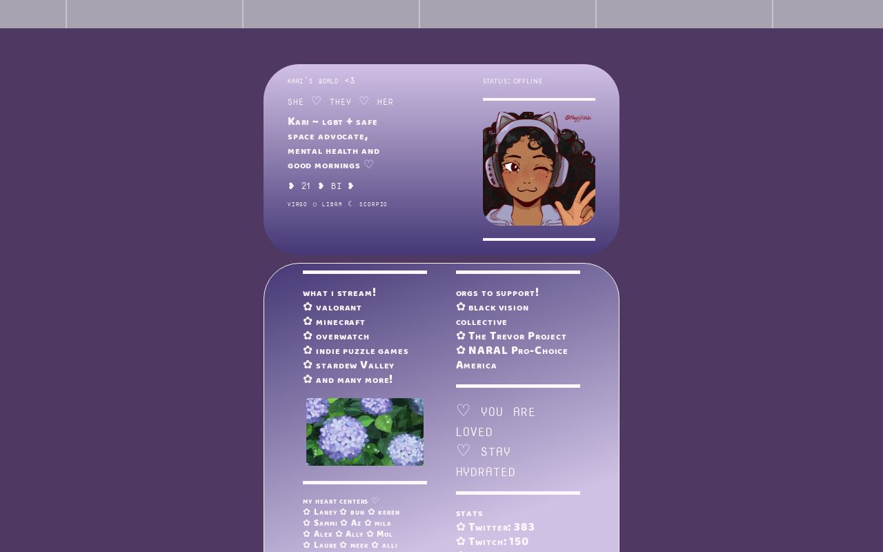 karinamaybee carrd updated 2